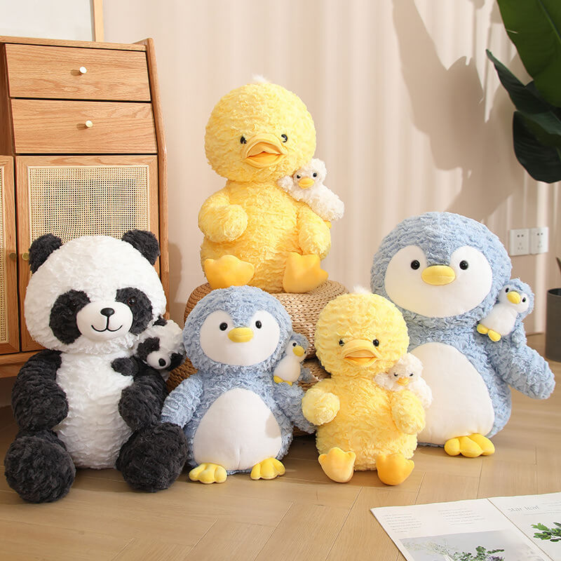 Creative Mother and Child Series Penguin Panda Duck Sloth Plush Toy ...