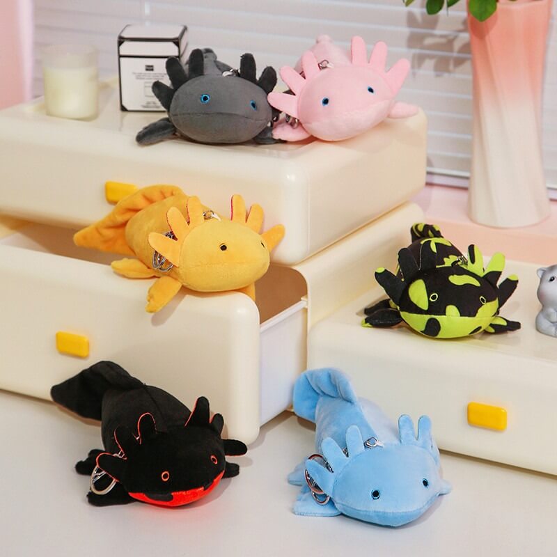 IN STOCK 23cm 6 Colors Long Axolotl Plush As Decorative Kawaii Cute ...