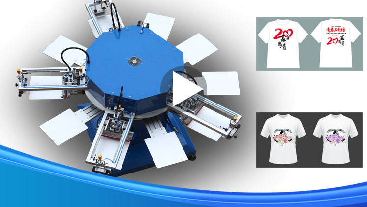 Automatic Large 4 Colors T-Shirt Screen Printing Machine