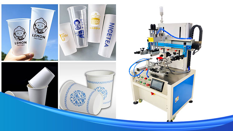 Glass Bottle Cup Silk Screen Printer CNC Bottle Cylindrical Screen ...