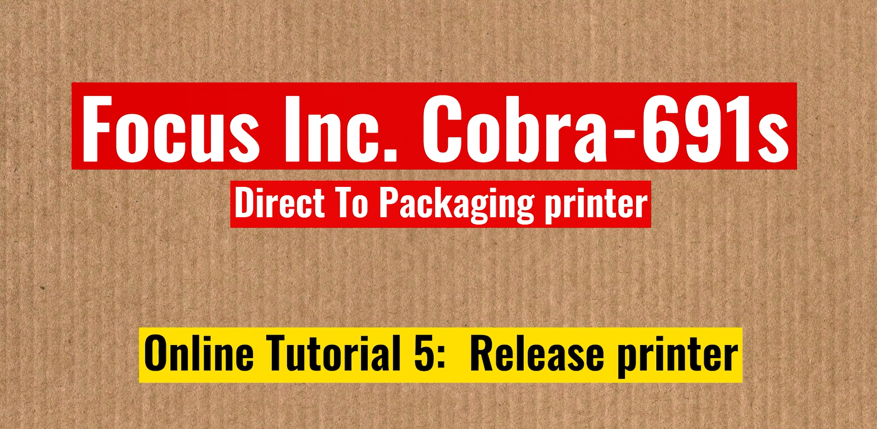 Focus Cobra-691s Single pass direct to packaging corrugated cardbard ...