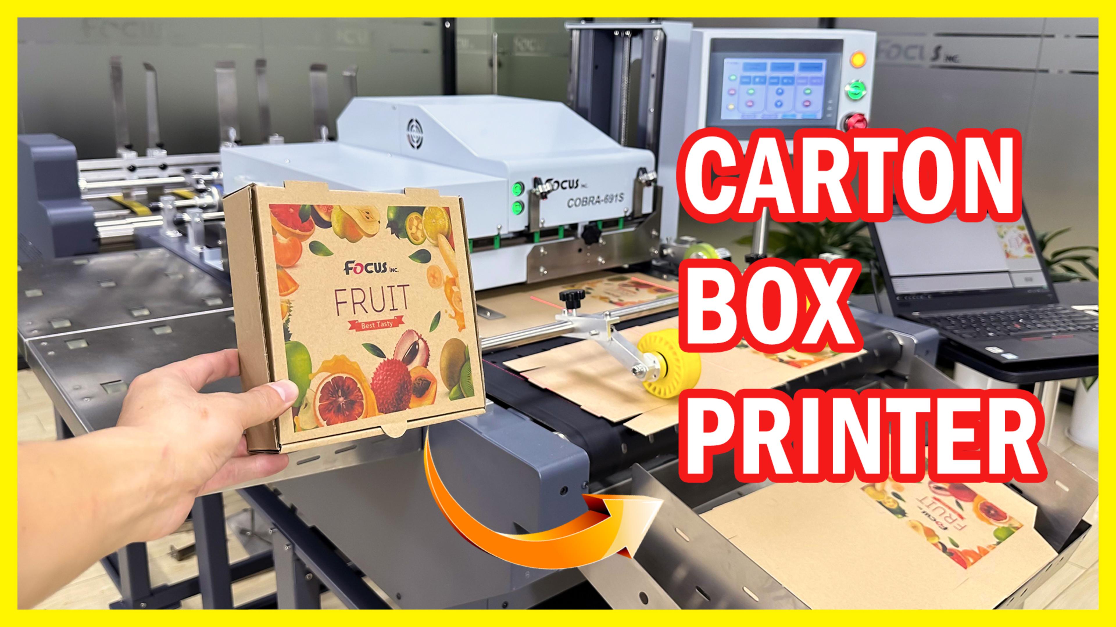 Focus Single Pass Carton Box Printer Print on Corrugated Fruit Box ...