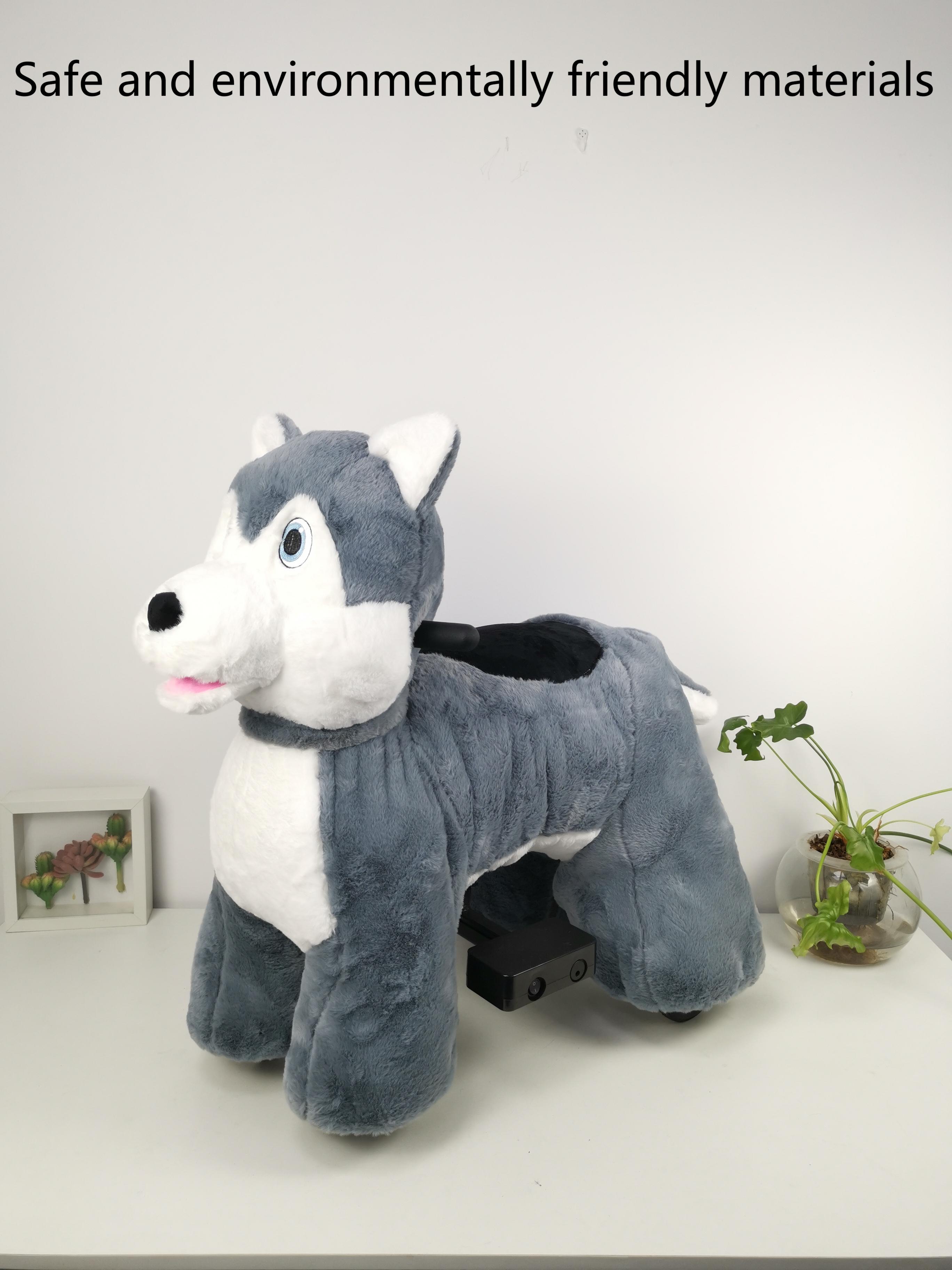 China electric animal ride Rechargeable electric 6V plush animal kiddie ...