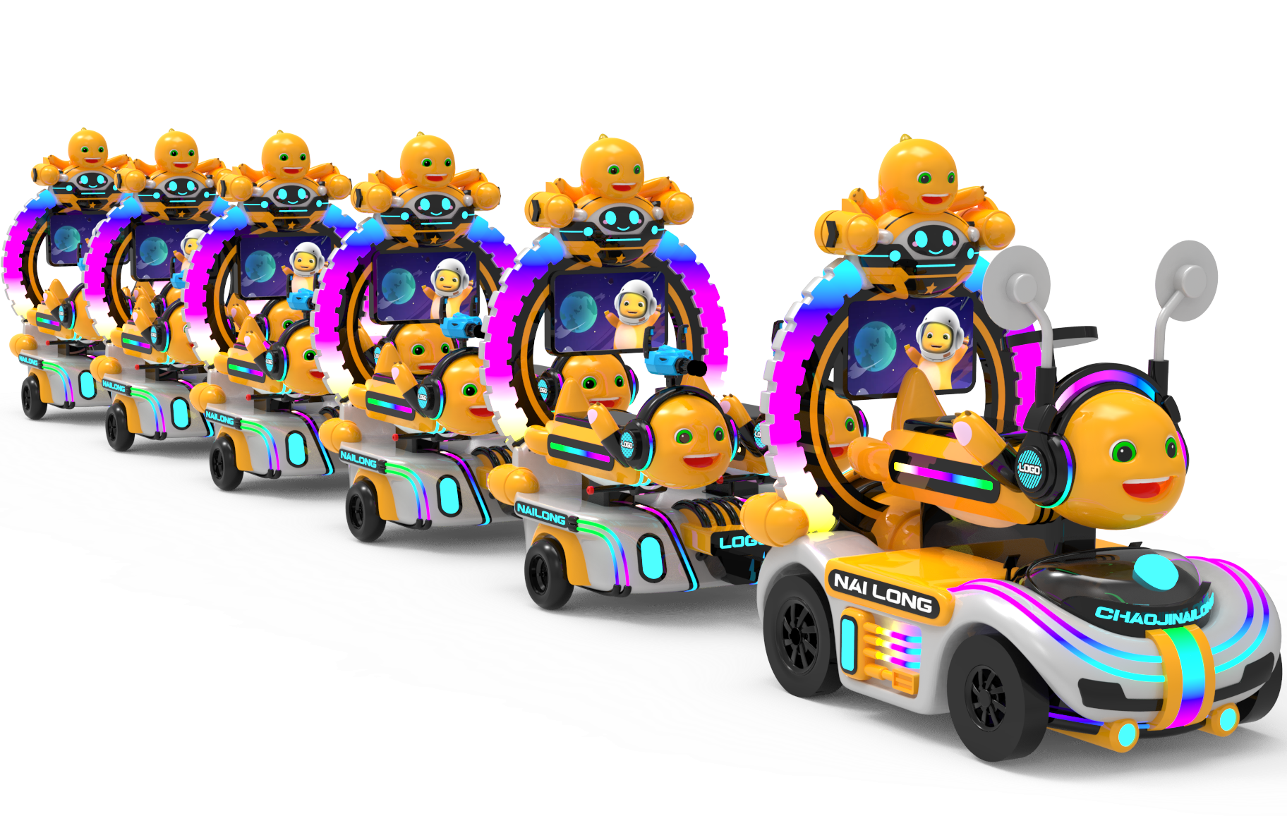 Trackless Train Ride with Shakeable Seats and Shooting Features ...