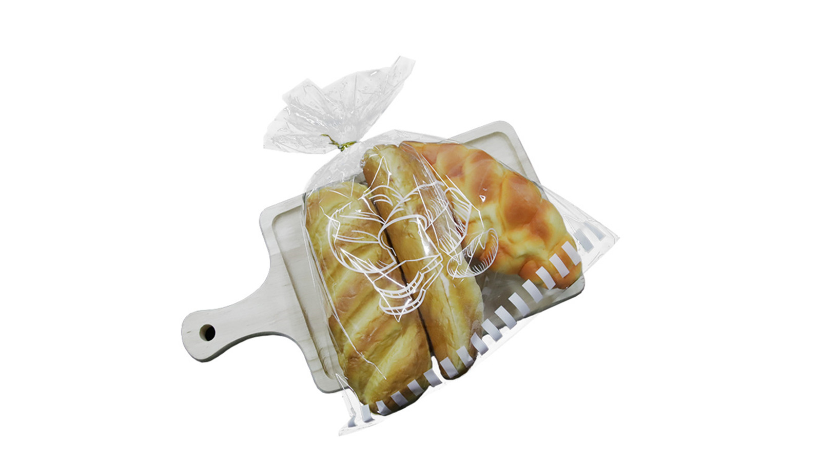 Colorful printing bread packaging poly bags bread bag