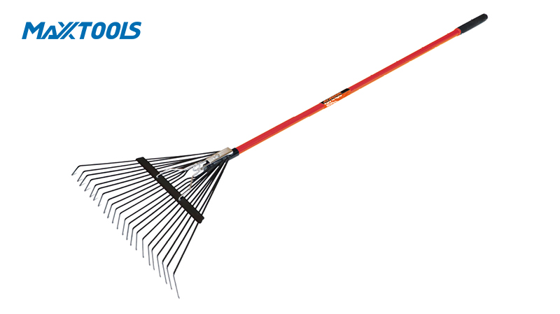 Metal rake 22 teeth Fiberglass handle