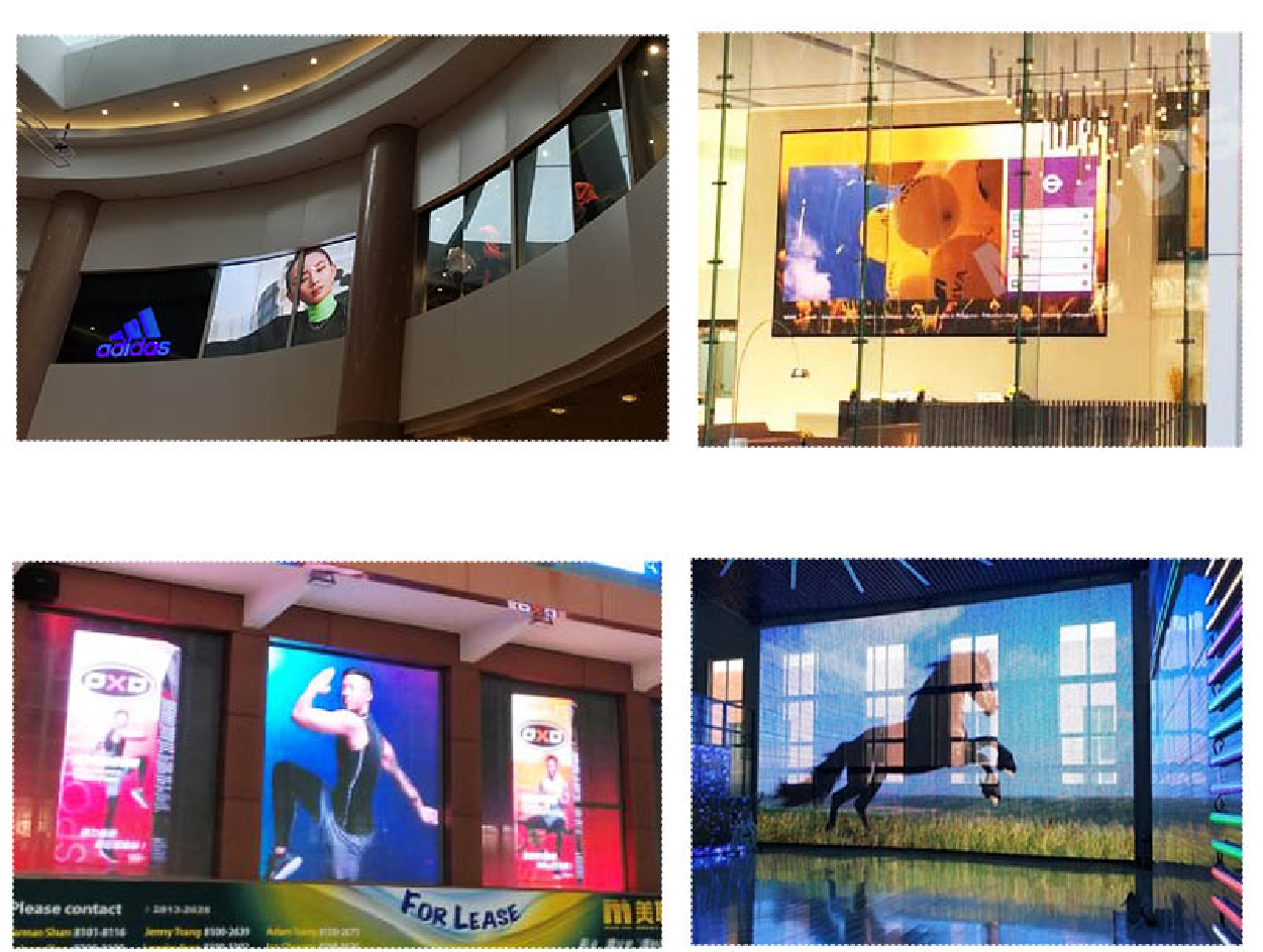 Customized P3.91-7.81mm transparent led technology HD indoor ...