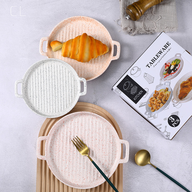 Nordic splash baking plate ceramic tableware creative personality plate ...