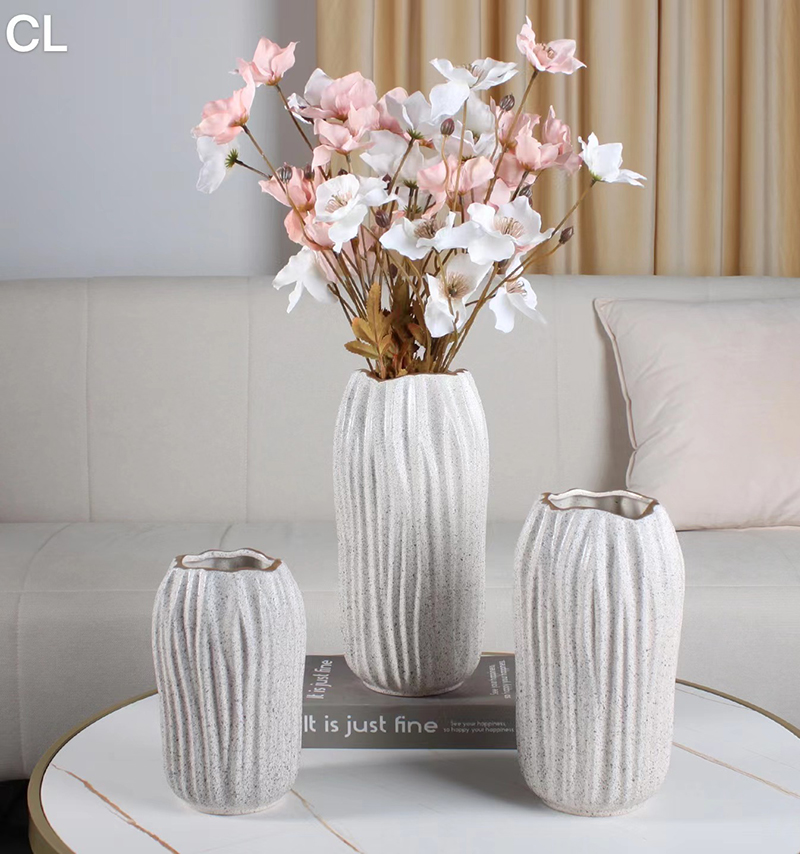 Nordic irregular ceramic vase decoration living room flower arrangement ...