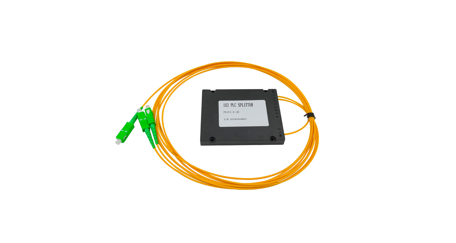 FTTH Gpon Epon Fiber Optical PLC Splitter 1*2 2.0/3.0mm ABS Box
