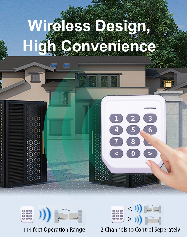 RF Automatic Security Code Entry Gate Wireless Keypad remote control Mhz Operator Panel for Gate ...