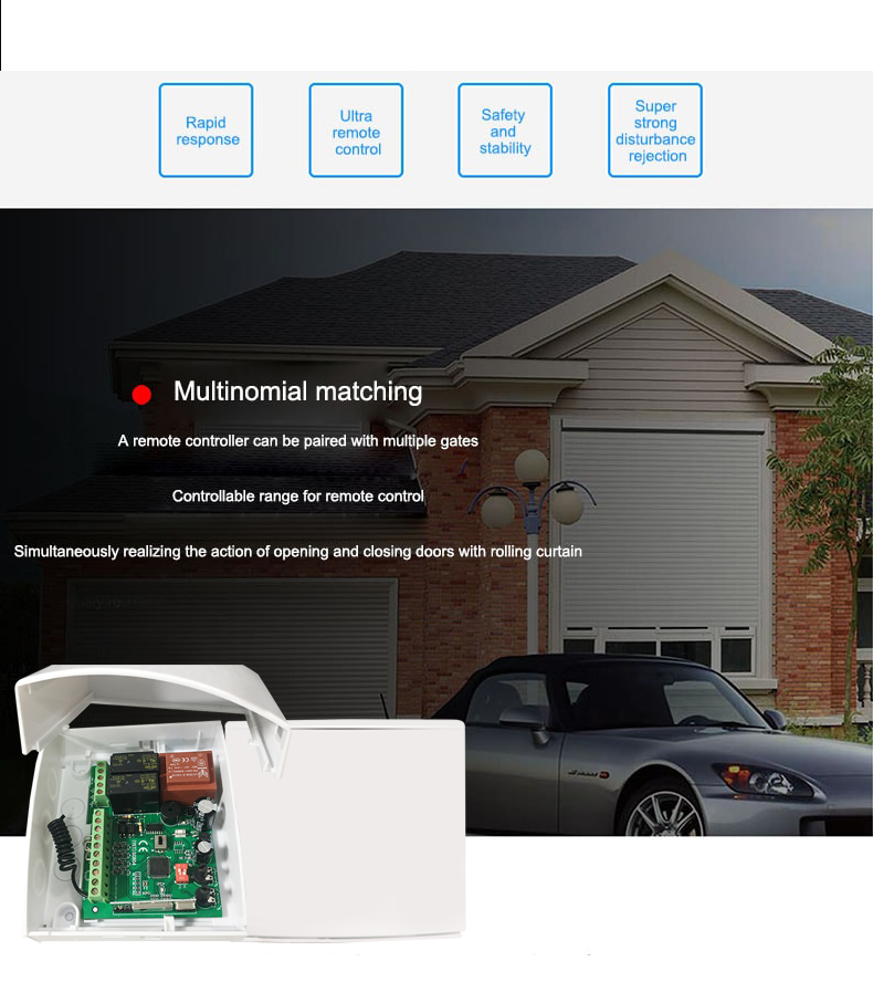 YET804PC automatic door tubular motor 220v AC rolling shutter door opener controller | Yet ...