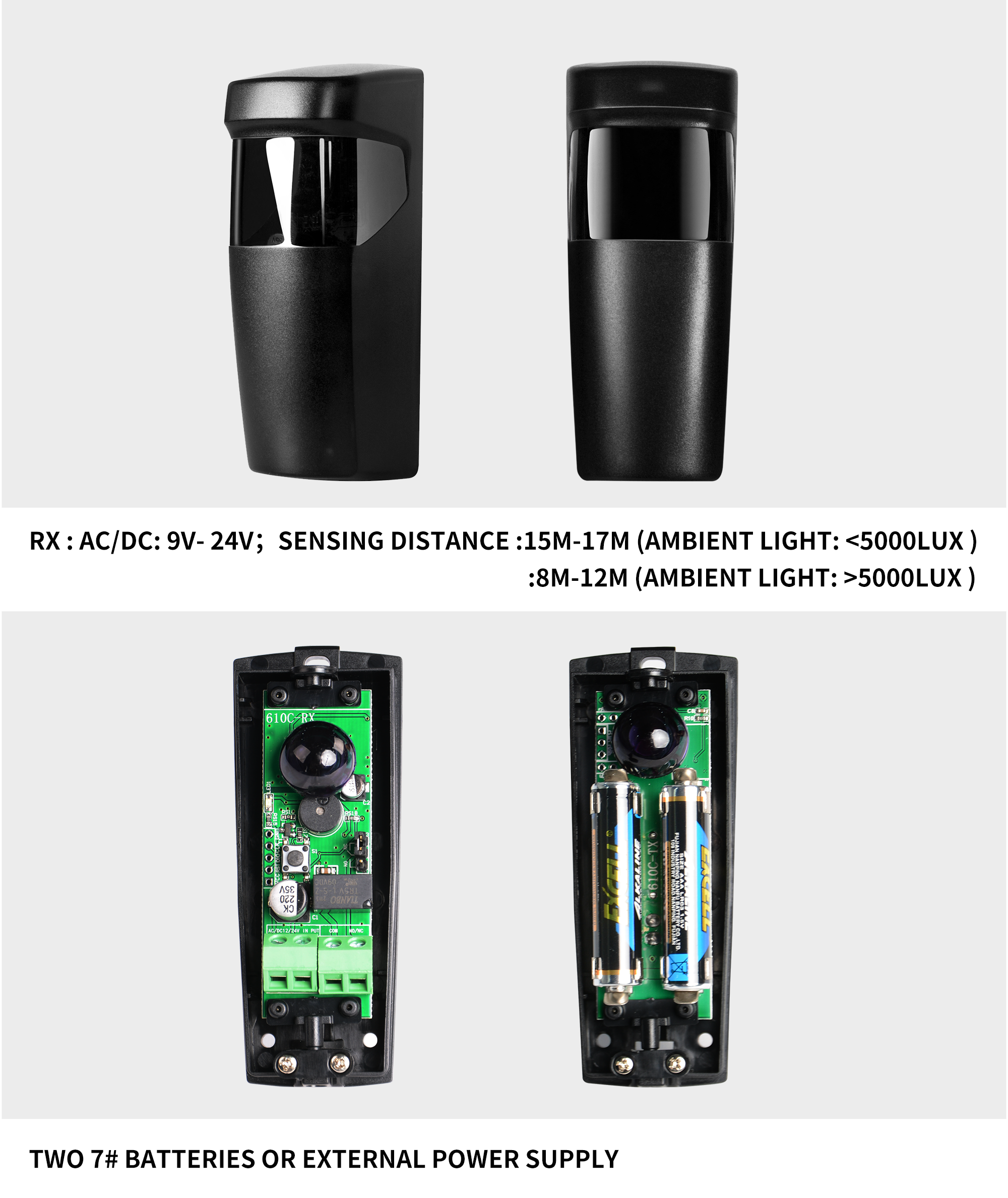 Manufacturer safety beam sensor wireless photocell with battery for ...