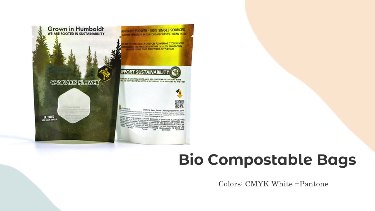 Custom Design bio compostable bags RSH packaging China factory