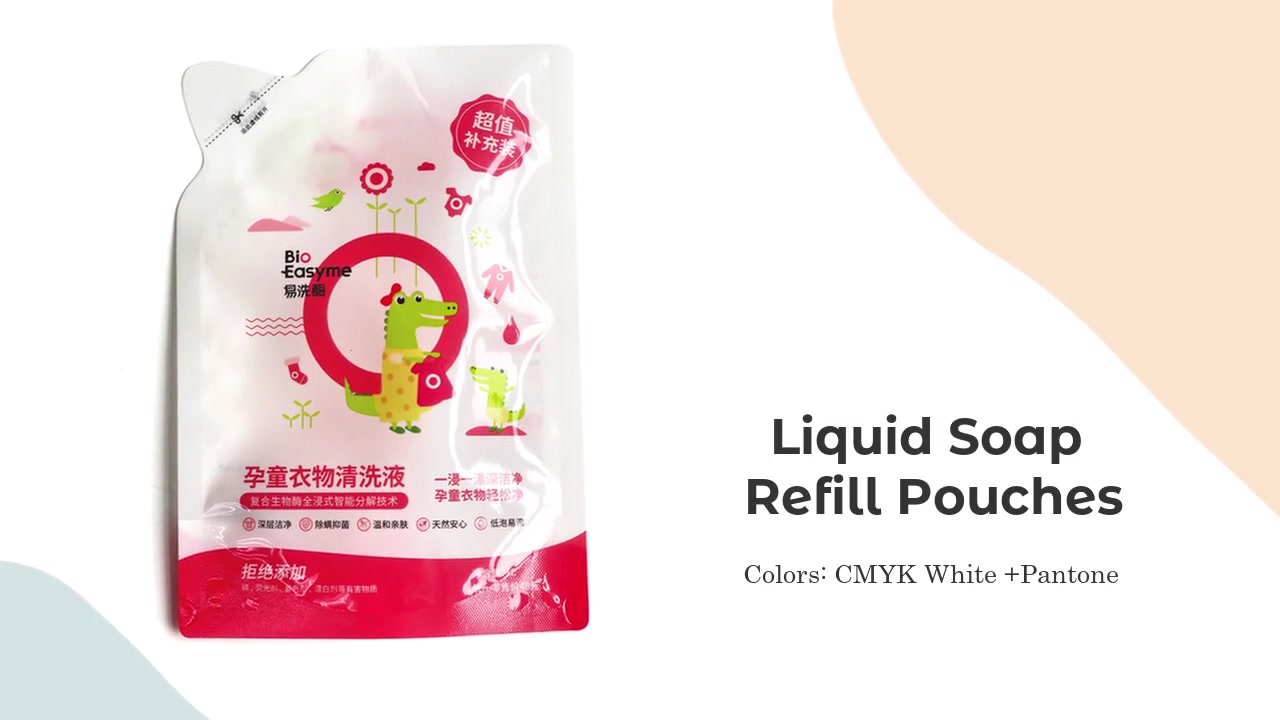 Liquid soap refill pouches 100ml RSH Packaging Manufacturer