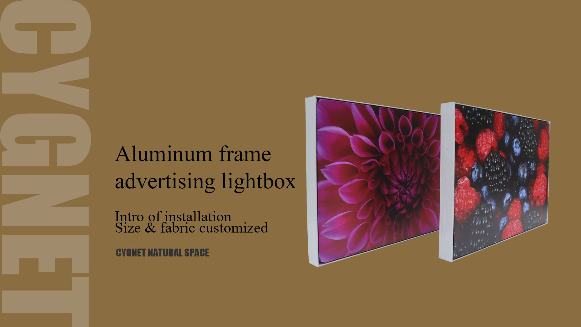 Aluminum extrusion light box customized LED light box