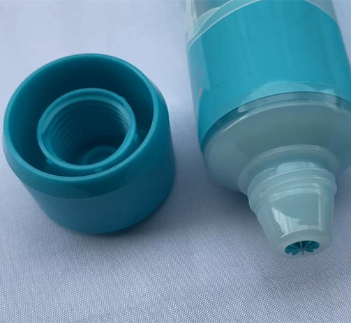 Auber D35mm Dual Chamber Cosmetic Squeeze Tubes with Blue Screw on Cap