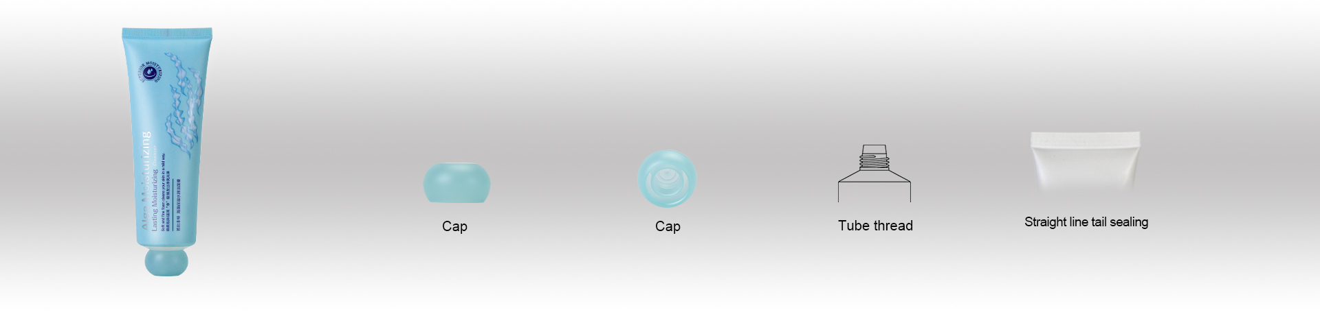 Auber Packaging D40mm Light Blue Face Wash Container | Auber Packaging