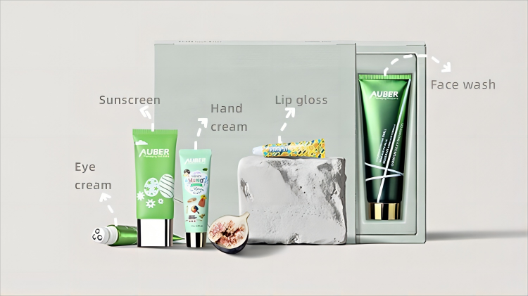 Auber D40mm Body Massage Tube with Brush and Roller Head | Auber Packaging