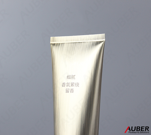 D40mm metal tube hand cream packaging with gold silk screen printing ...