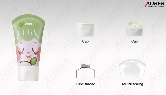 Auber custom curve tube tail colored hand cream pack | Auber Packaging