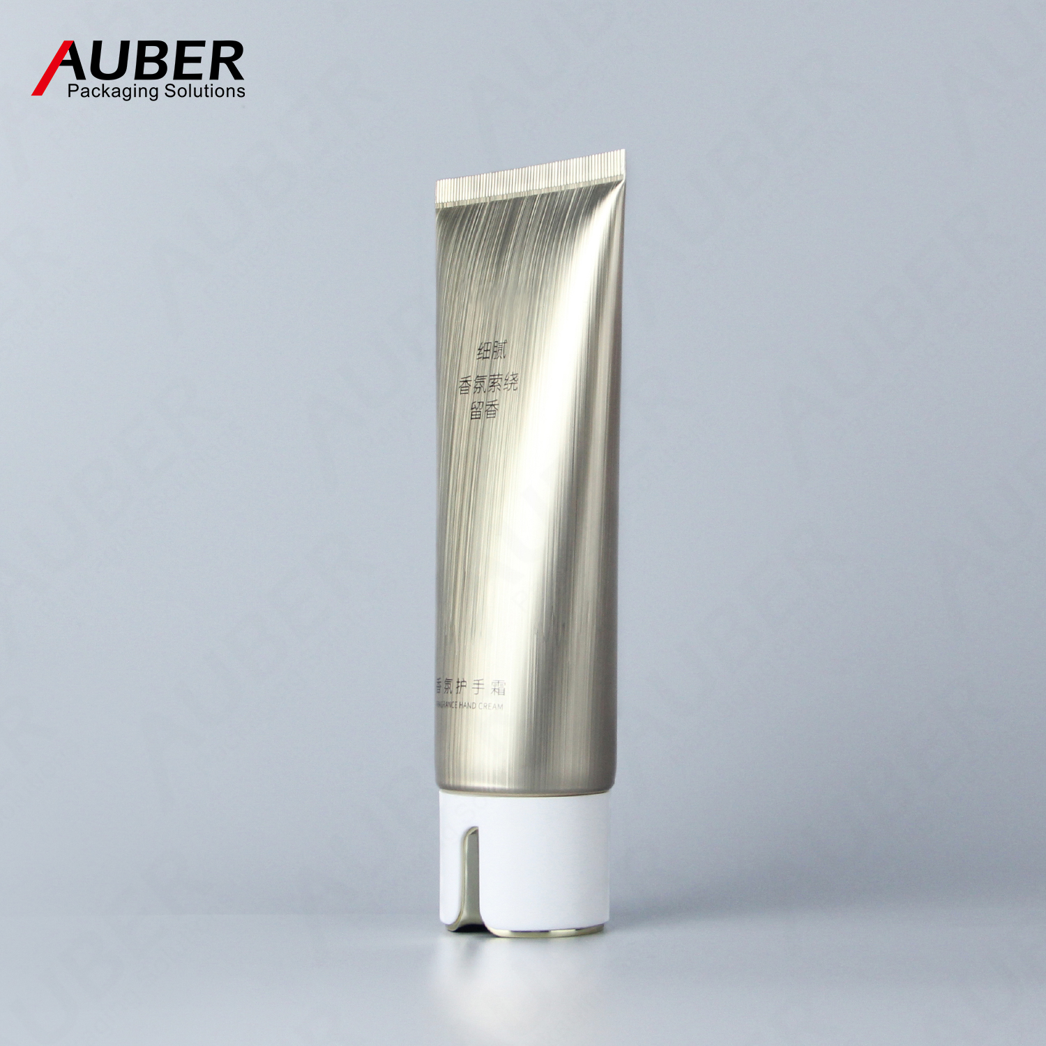 D40mm metal tube hand cream packaging with gold silk screen printing ...