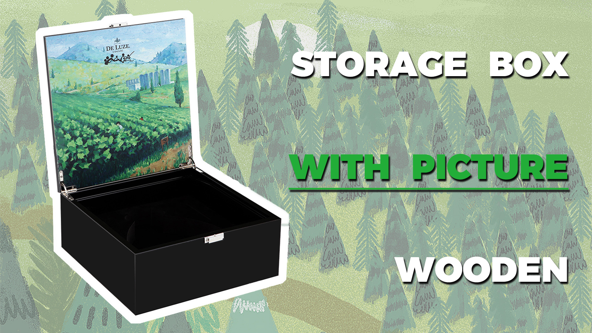 Oil Painting Box Custom Wooden Storage Case with Mural Wholesale - YUEFENG