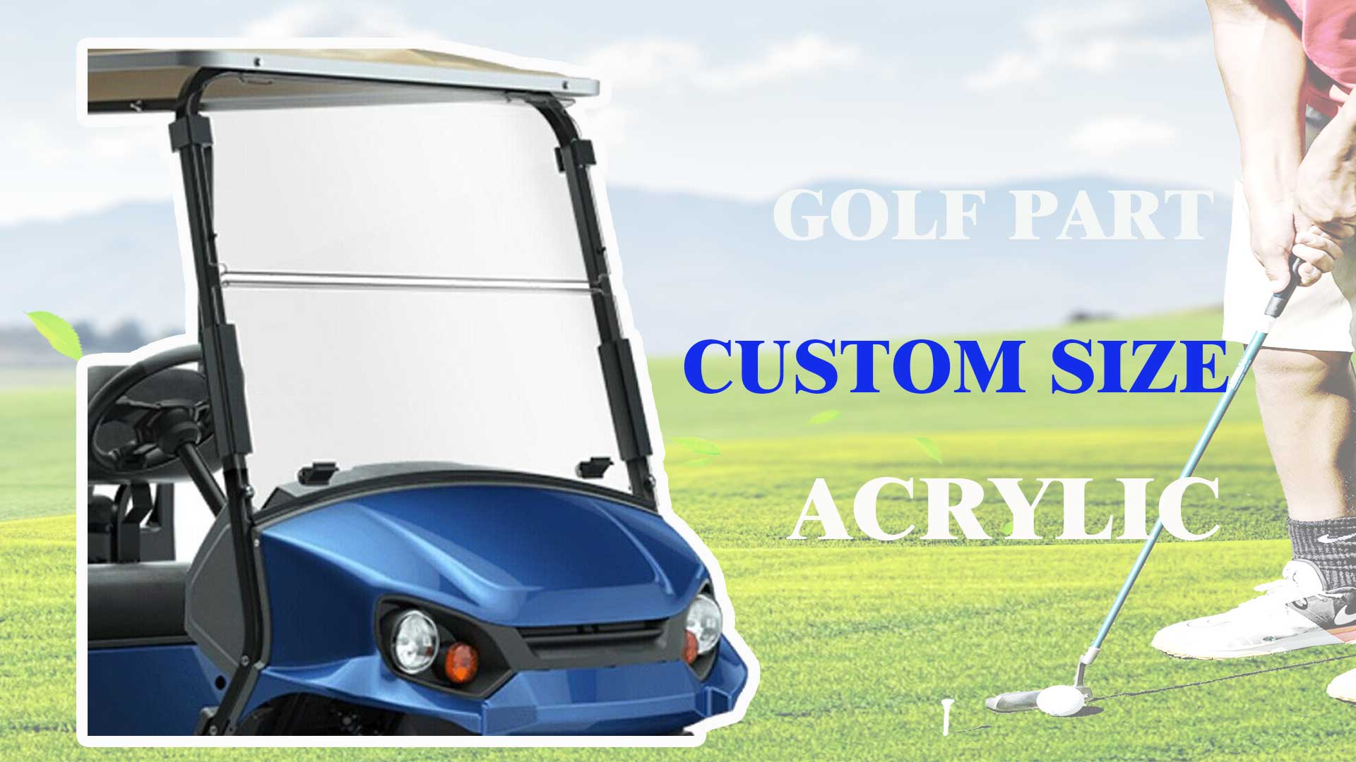 Wholesale Acrylic Windscreen Custom Club Car Tinted Windshield