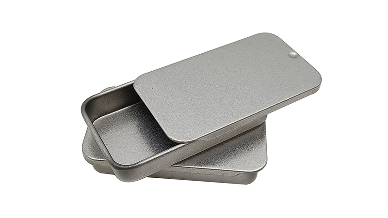 Plain silver frosted sliding tin box for lip balm packaging – Color Can ...