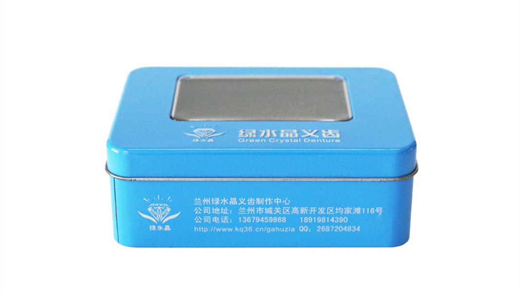 Factory Custom Solid Color Empty Metal Case With Clear Window Tin Box ...