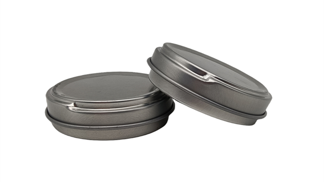 Logo Printing Round Food Safe Tinplate Two Pieces Press To Open Small ...