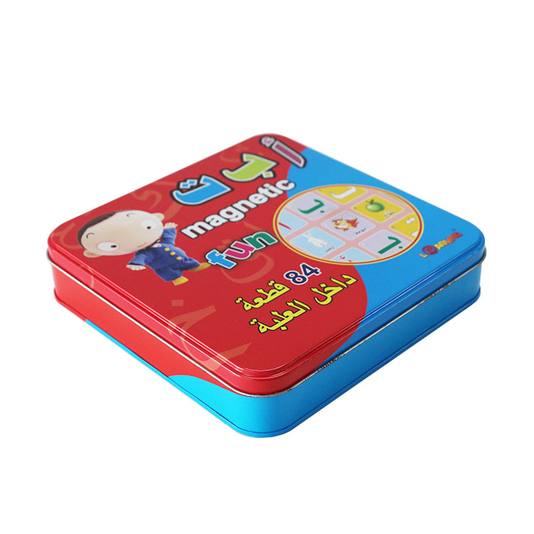 High Quality Children Learning Cards Tin Box Metal Storage Boxes With ...