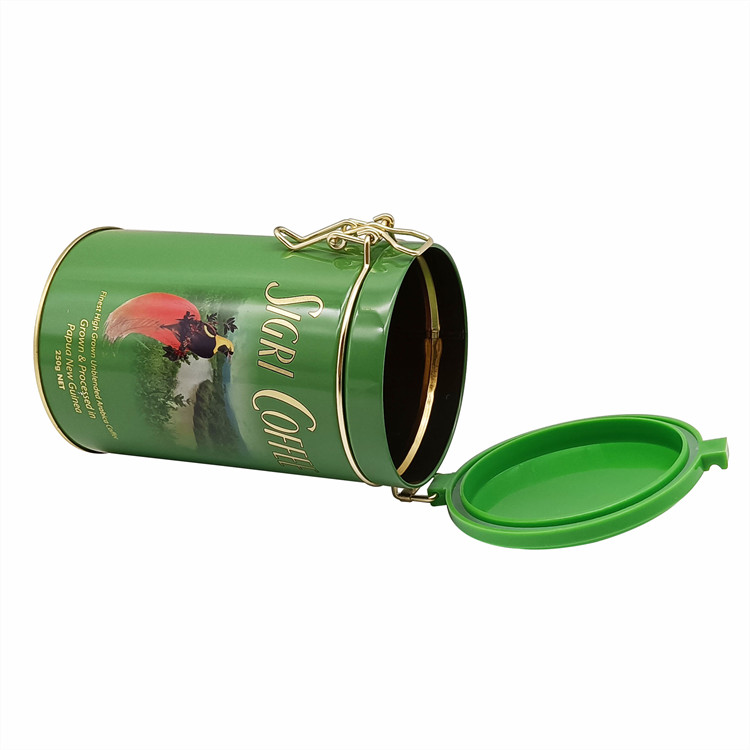 Customized High Quality Coffee Tin Boxes With Hinged Lids-Color Can ...
