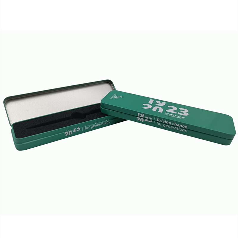 New Metal Stationery Pens Cases Hinged Tin Box Wholesale-Color Can ...