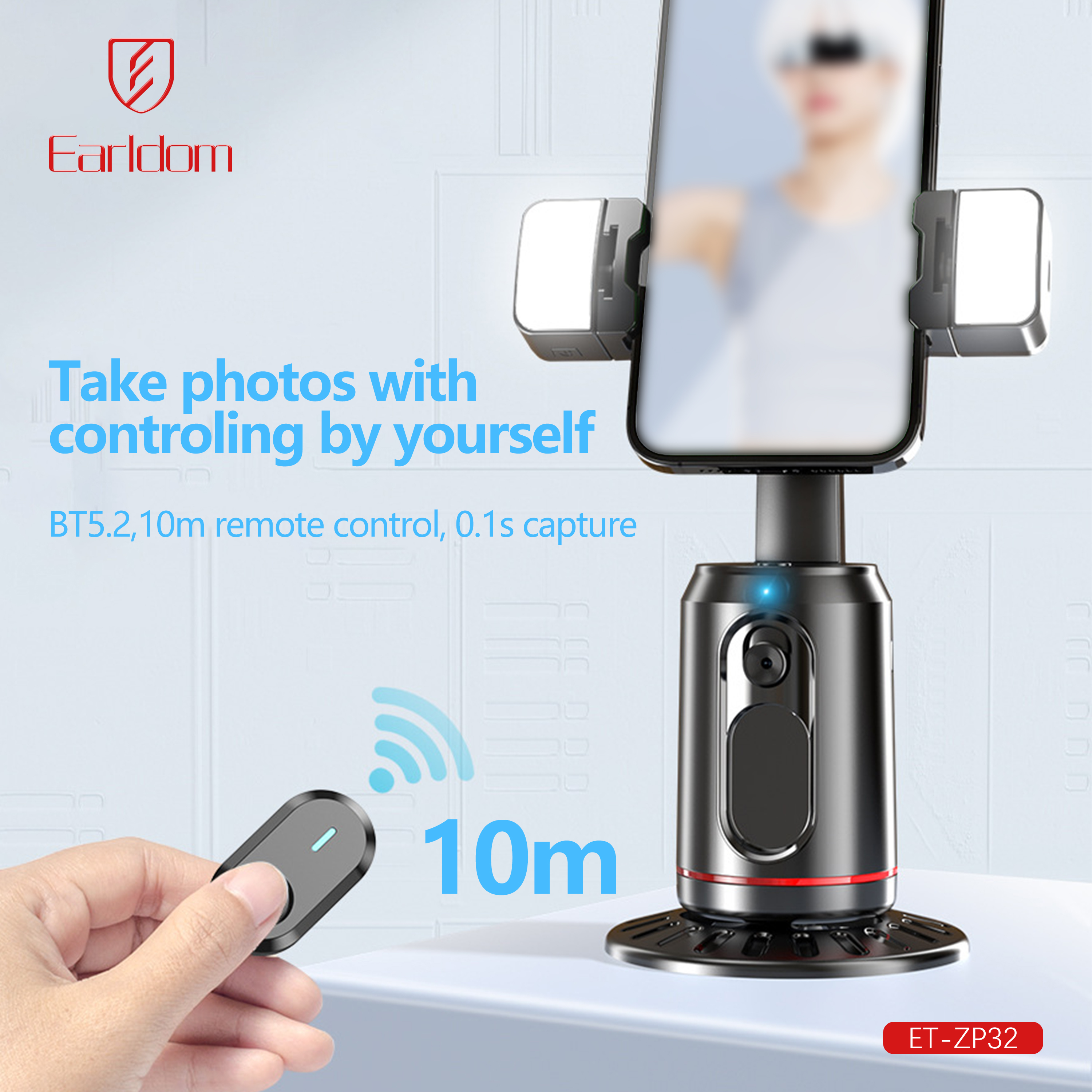 360 Rotation Intelligent Auto Face Tracking Smart Phone Holder Selfie ...