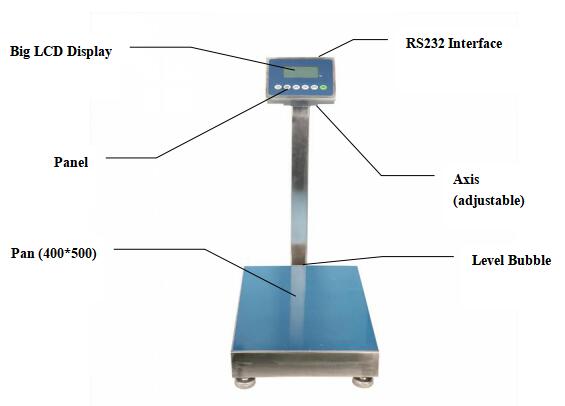 Stainless Steel Waterproof Big Weighing Platform Scales