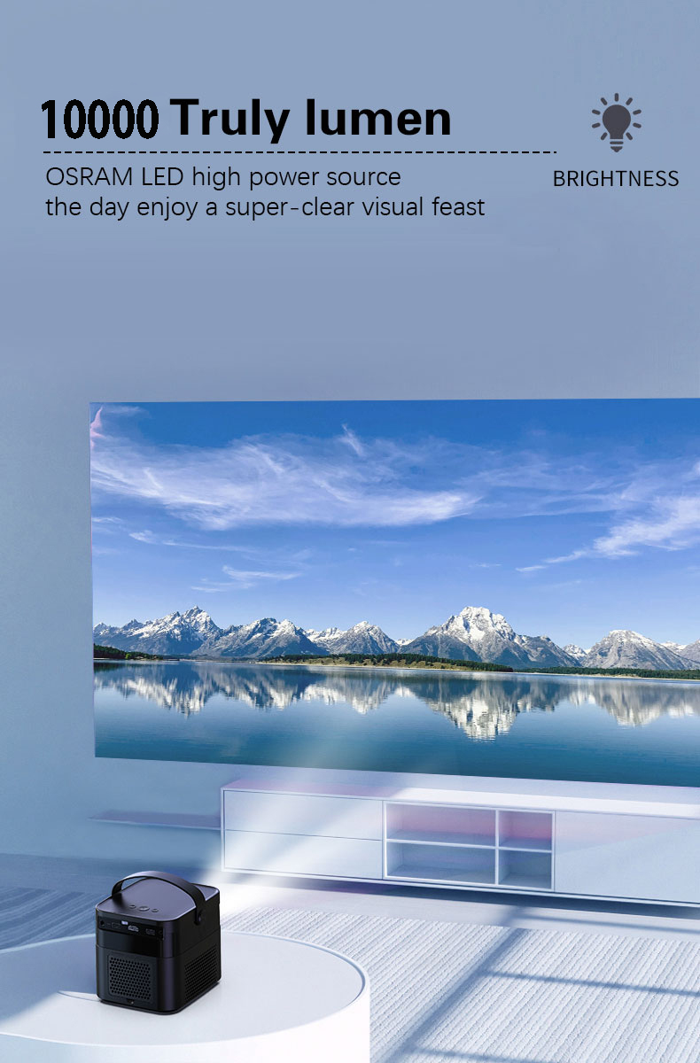 Mini DLP Projector Led Rechargeable Outdoor Portable Pico Digital Full ...