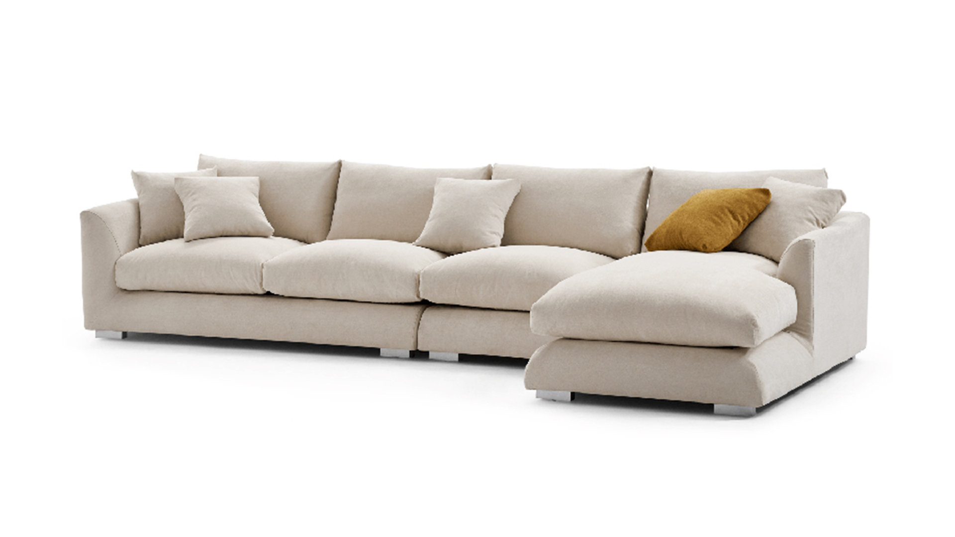 Best Sectional Water Proof cloth White Lounge Family Room L Shape Sofa Set
