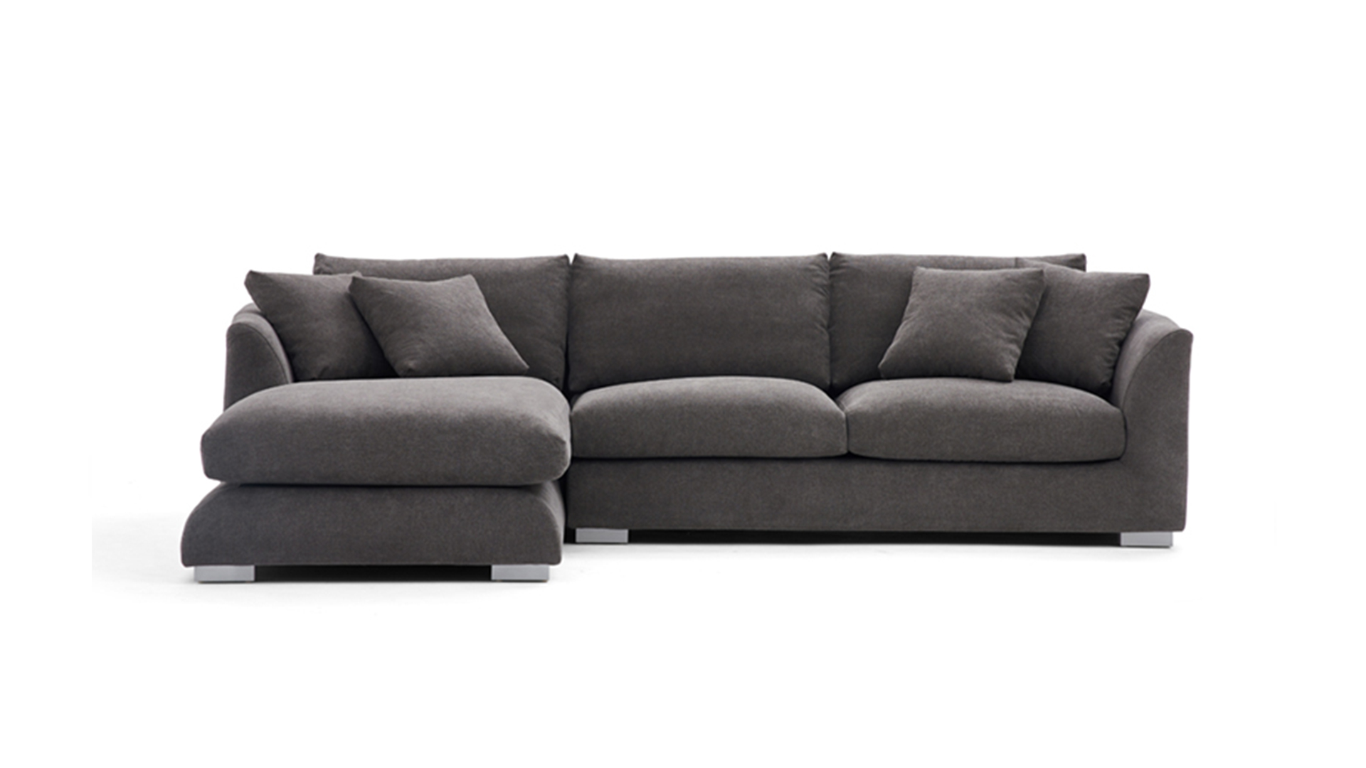 Dark Brown Stainless technology Cloth factory small corner couch