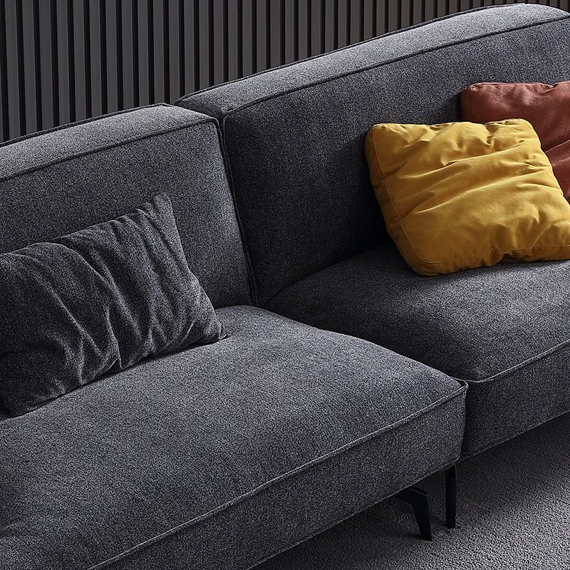 Sofa Kain Sofa Furnitur Grey peteng kanggo Apartemen