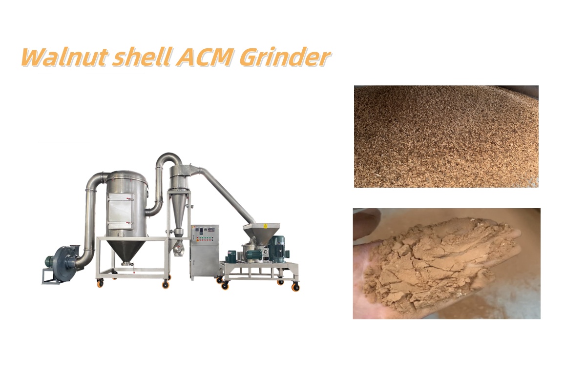 Walnut shell air classifier mill food powder making machine walnut ...