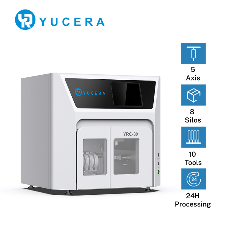 Yucera China Dental Dry milling Dental Crown Zirconia 5Axis YRC-8X CAD ...