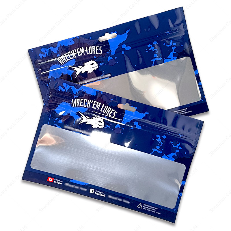Custom Logo Fish Lure 3 Side Seal Bag Soft Plastic Laminated Fishing ...