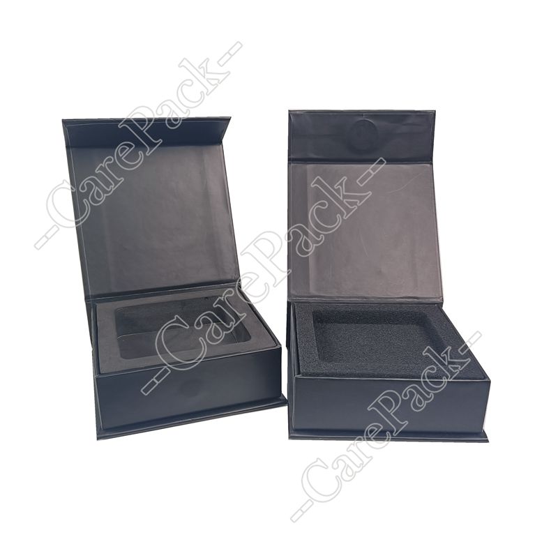 Quality Black magnet jewelry box with sponge insert Manufacturer | Care ...