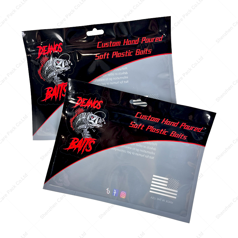 Clear bags Soft Fish Lure Hook Storage Resealable Ziplock Plastic Mylar ...