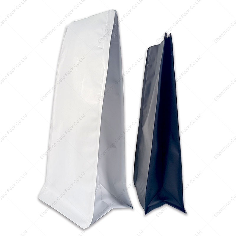 Zipper Bag Pla Custom 100g 250g Flat Bottom Coffee Packaging Bag Zip ...