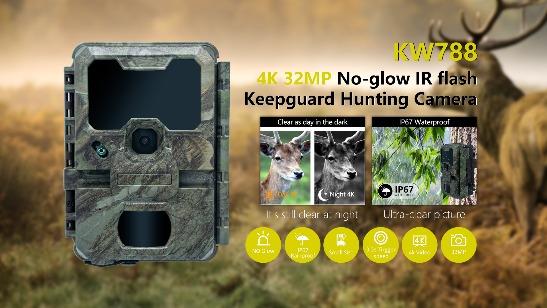 Keepguard KW788 trail cameras 32MP 4K at 25fps 2K at 30fps video ...