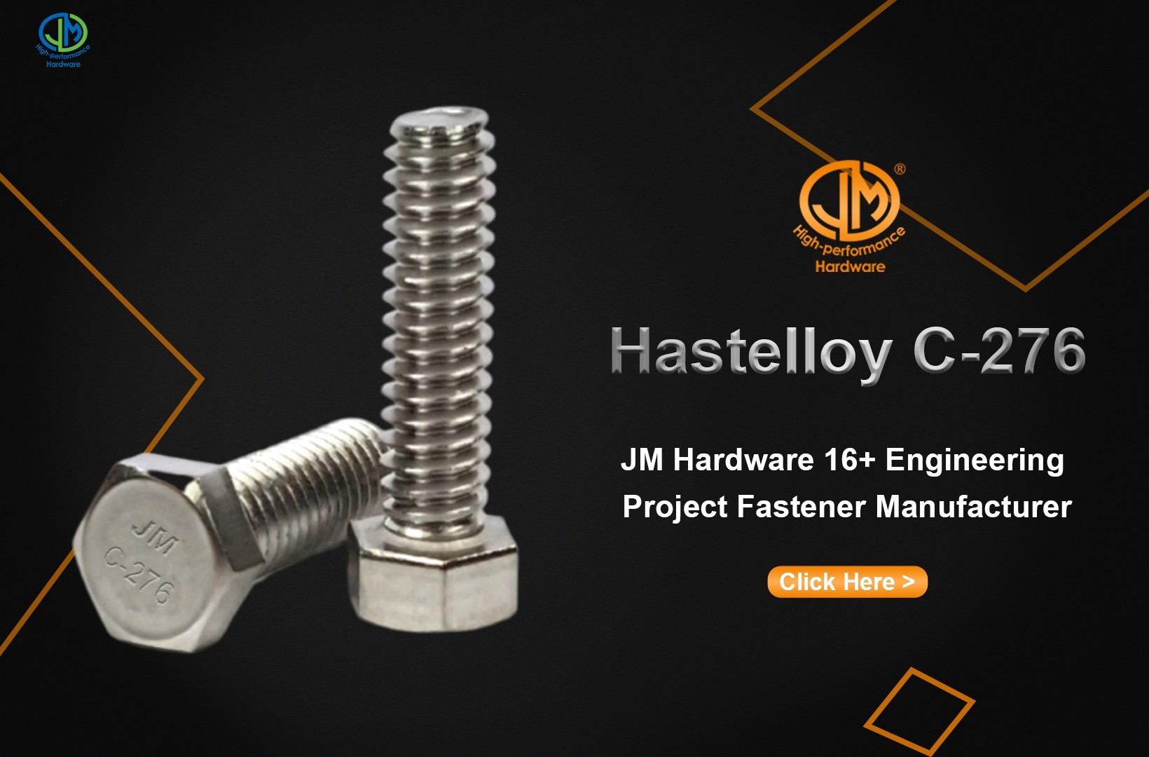 JM Hardware® Hastelloy C-276 Alloy Fasteners - Superior Quality