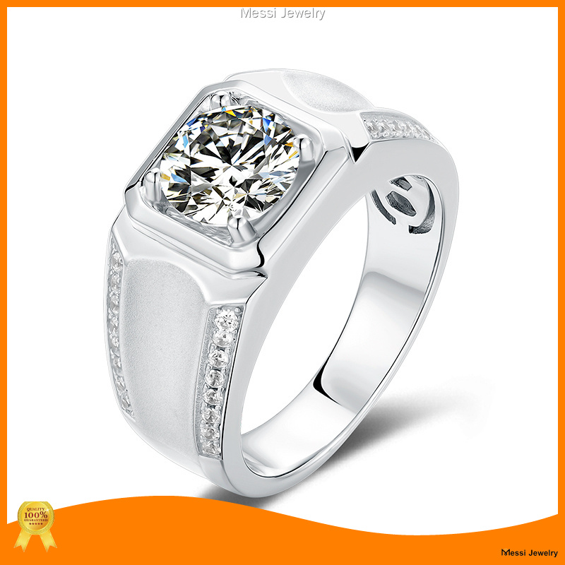 Moissanite Men's Ring with GRA Certificate