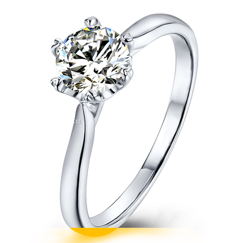 Moissanite Silver Engagement Rings with GRA Certificate